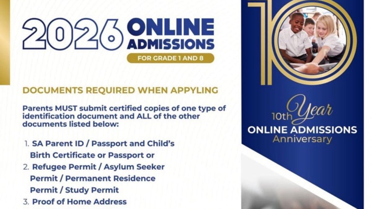 Gauteng 2026 Grade 1 And 8 Online Admissions: The Documents Required To ...
